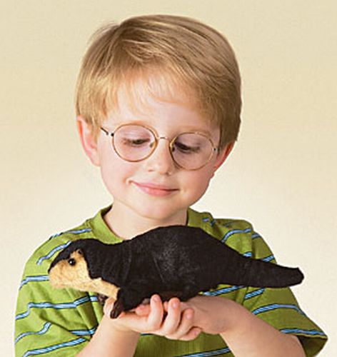 Folkmanis Mini Otter, River Finger Puppet – Canadian Puppet Shop