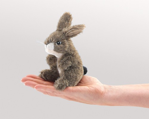 Folkmanis Mini Rabbit, Jack Finger Puppet – Canadian Puppet Shop